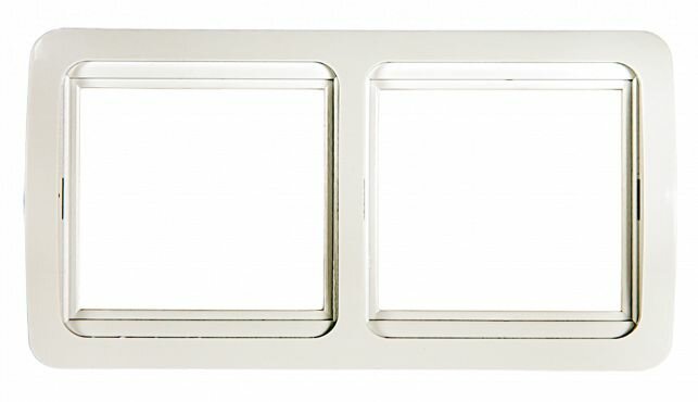 Рамка двойная горизонтальная CLASSICO белая 2302H IN HOME