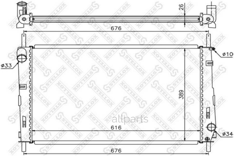 STELLOX 1026759SX радиатор системы охлаждения!\ Ford Mondeo 2.5 16V 00>