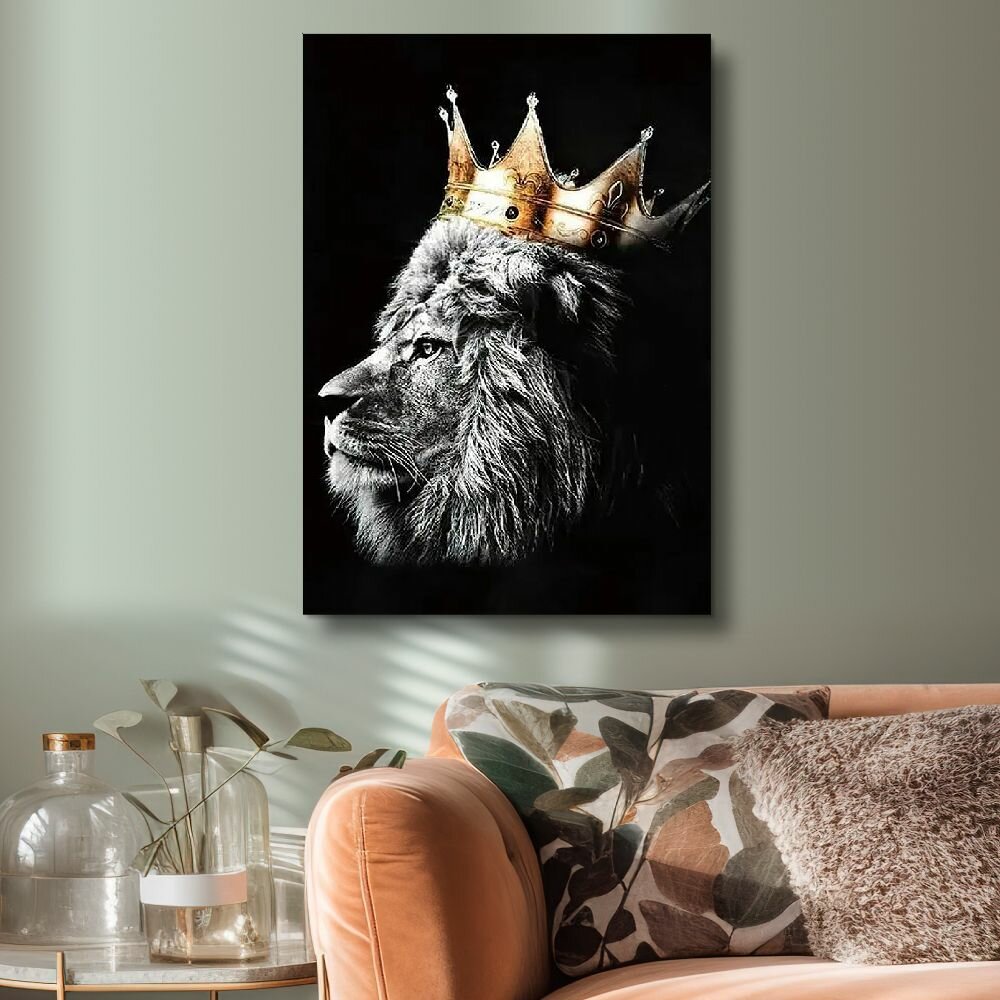 Картина на стену, интерьерная karTTina "Царь зверей", 50х70см 1шт.