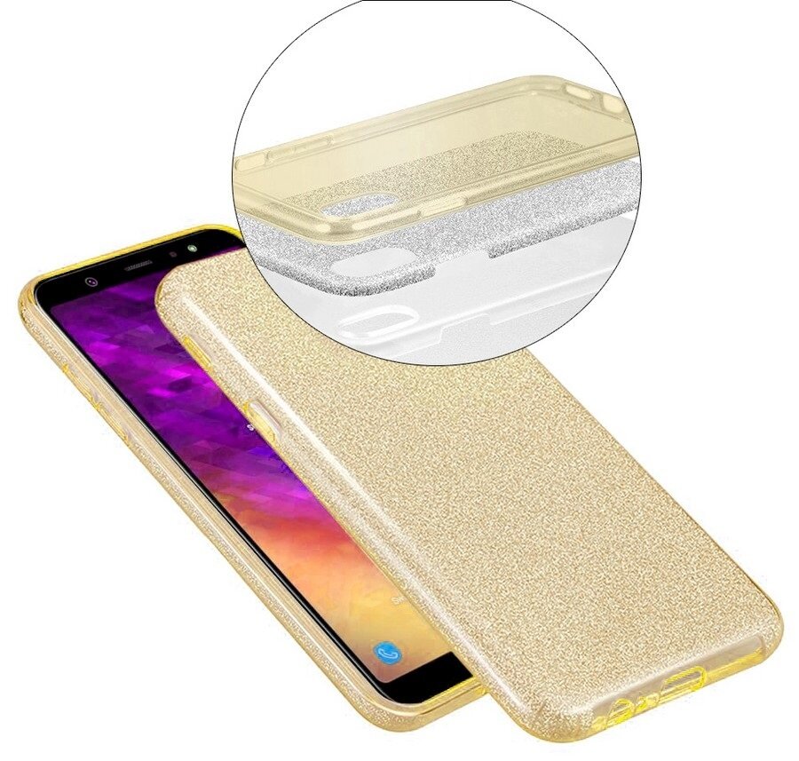 Силиконовая противоударная накладка Diamond для Apple iPhone X/XS золото
