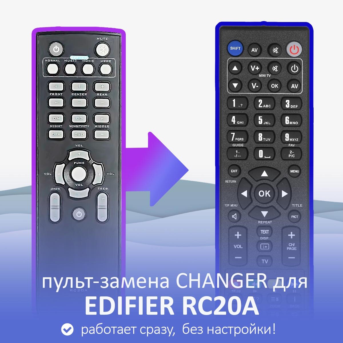 Пульт-замена для EDIFIER RC20A