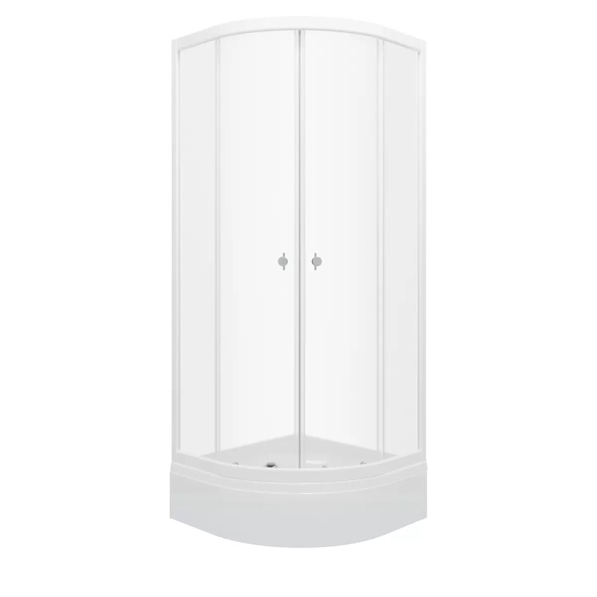 Душевой уголок Triton Тритон Ультра 100x100 В, средний поддон, четверть круга, цвет профиля белый