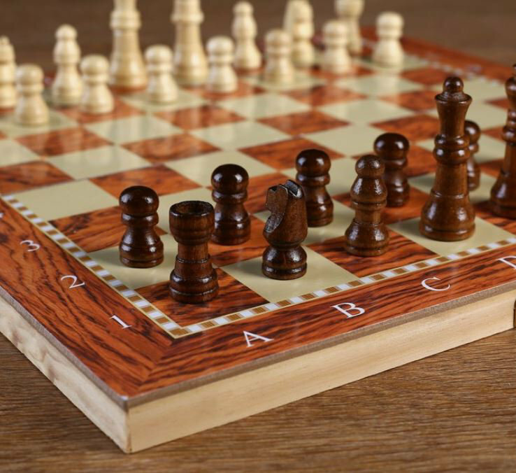 Игра 3 в 1 "Падук" : нарды, шахматы, шашки, доска 34х34 см, 605 г "Падук" ВСП 2865267