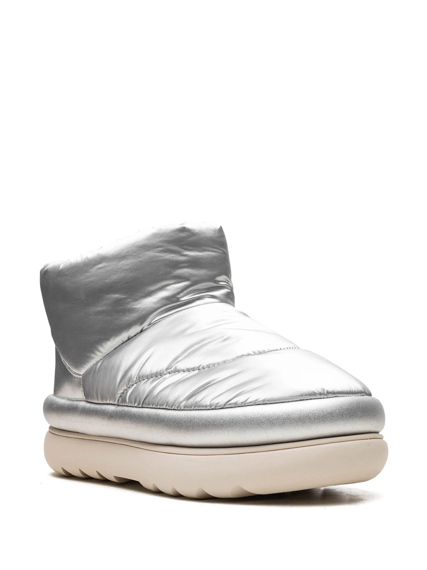 Ботильоны UGG Classic Maxi Mini Metallic Silver, размер 5 US, серебристый/красный — фото 1