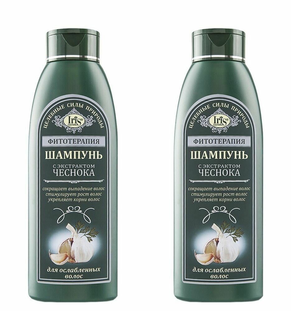 Iris cosmetic Шампунь для волос Фитотерапия с Чесноком 500 мл, 2шт