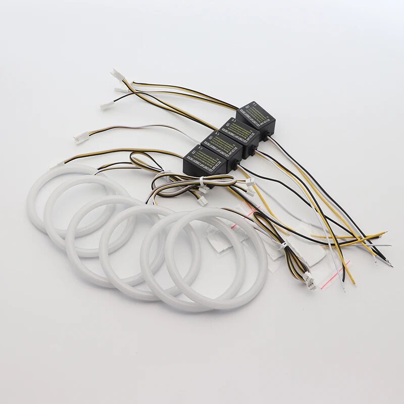 DRL супер яркий 6 шт. двухцветный автомобильный Стайлинг для Alfa Romeo автомобиль Brera Spider 159 2005-2011, комплект колец из искусственного хлопка с ангельскими глазами