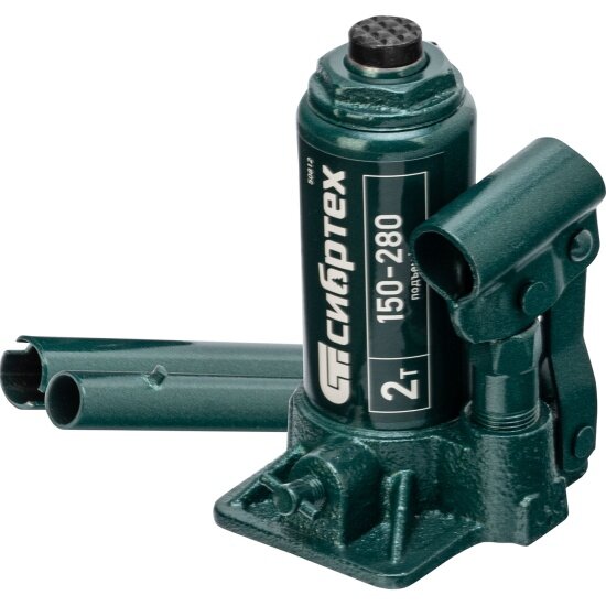 Сибртех Домкрат гидравлический бутылочный, 2 т, 150-280 мм, в пласт. кейсе, , 50812