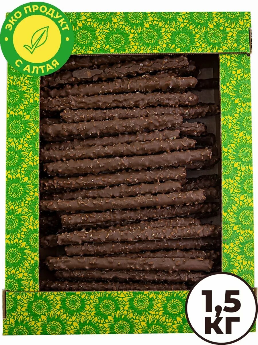 Соломка Из Рук в глазури с семенами подсолнечника, в коробке 1.5 кг