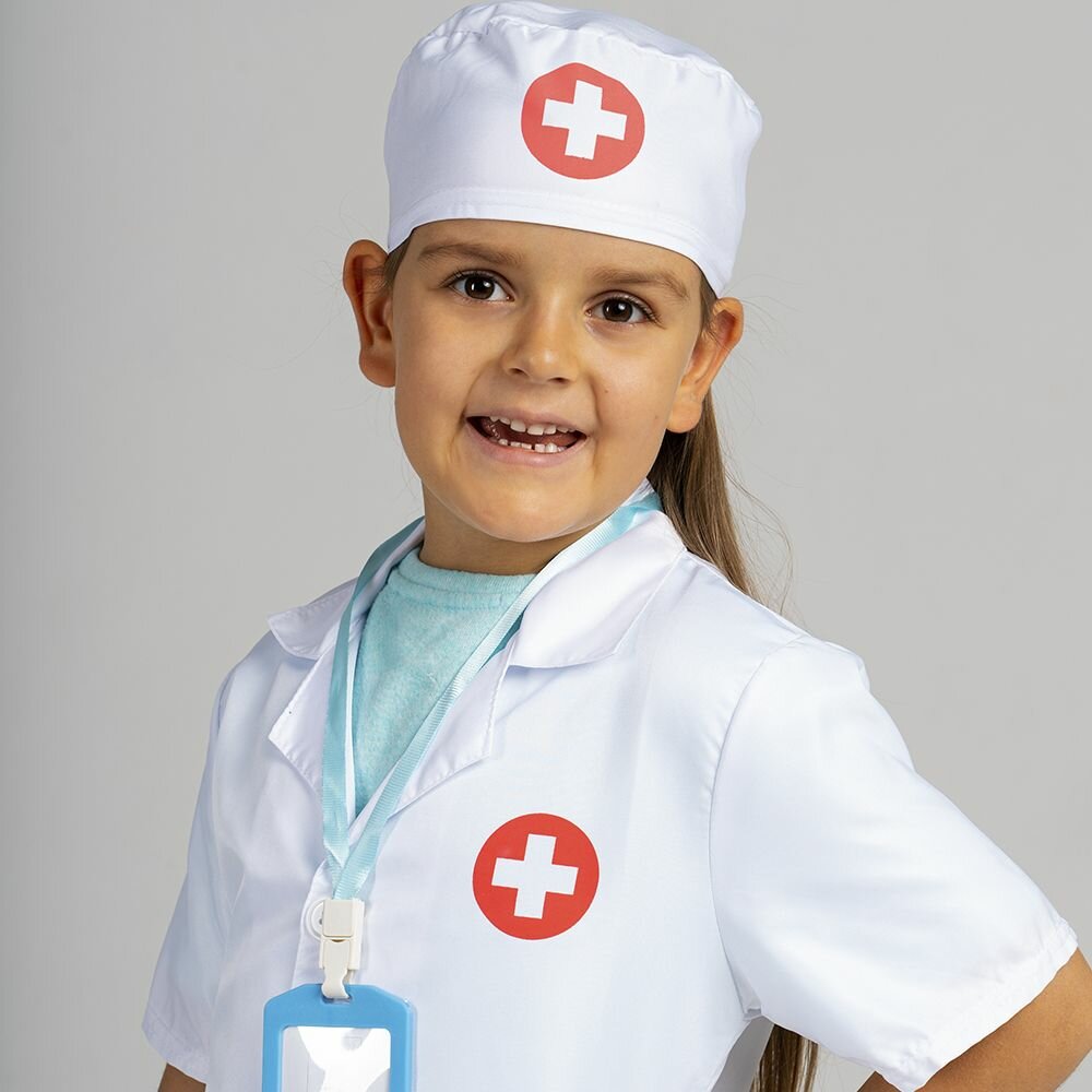 Набор костюм доктора детский с халатом врача и шапочкой