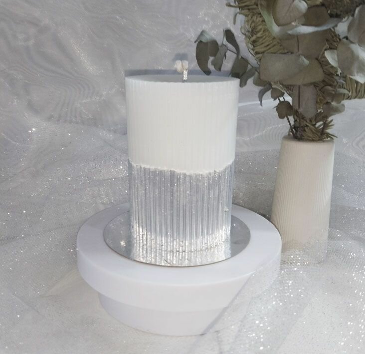 Свеча интерьерная, декоративная, бетонная, для свадебного очага