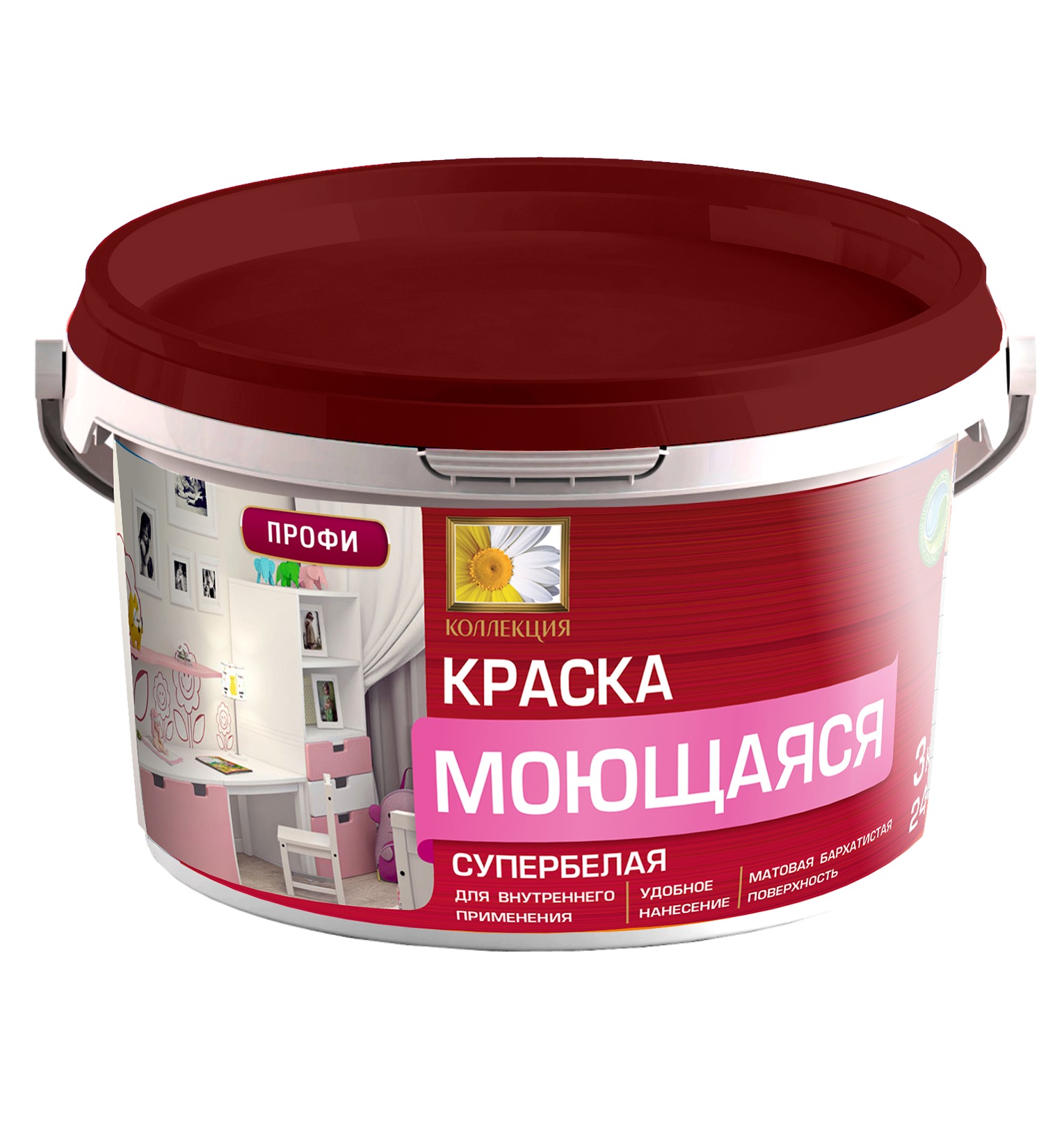 Краска коллекция, моющаяся - 3 кг.