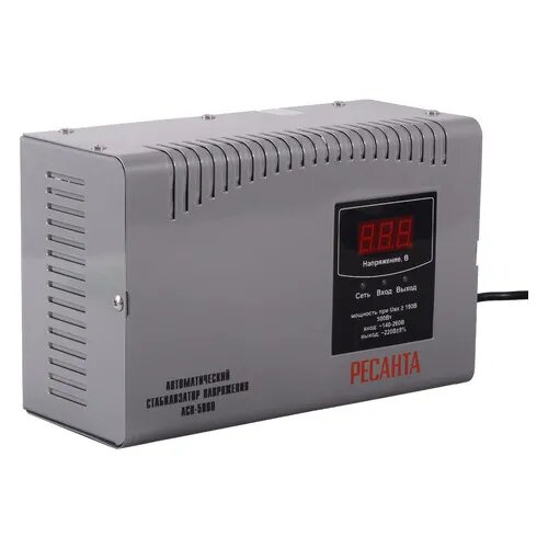 Стабилизатор напряжения Ресанта АСН-500 Н, серый [63/6/63]