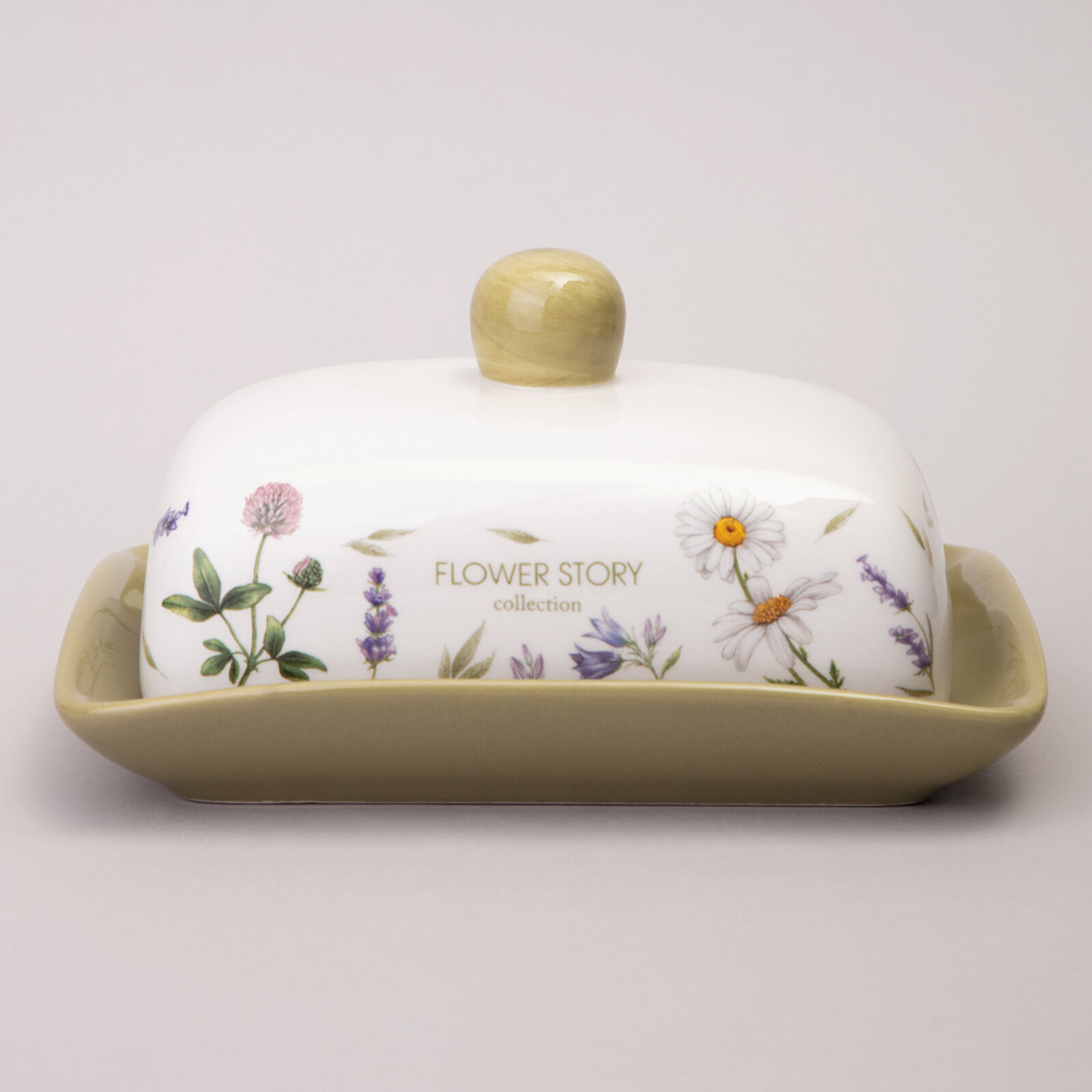 Масленка agness flower story 17*12,5*8,5 см KSG-358-2175