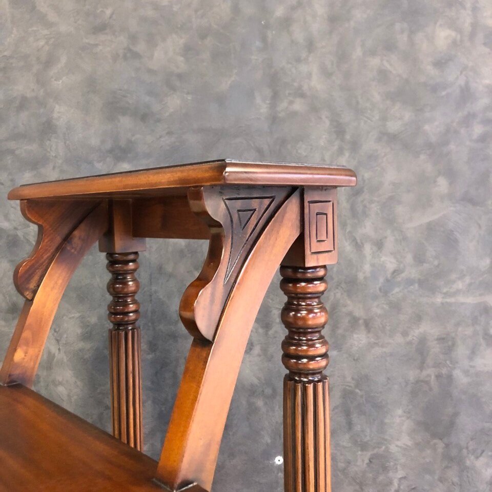 3-х ступенчатая лестница DOMKORLEONE из красного дерева (mahogany wood), цвет орех HP (коричневый) — фото 1