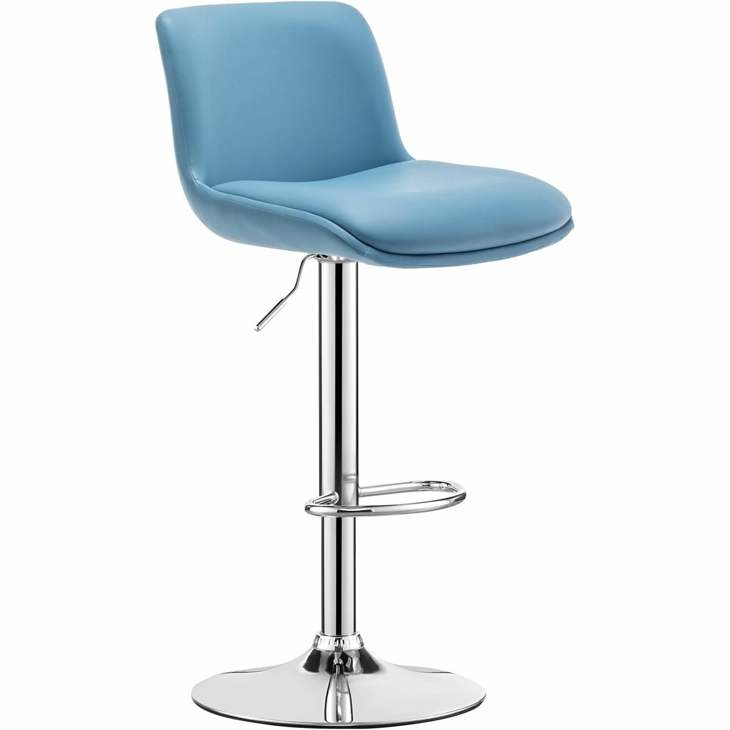 Современный вращающийся стул с мягкой обивкой и спинкой, подходящий для баров и стоек, регулируемая высота