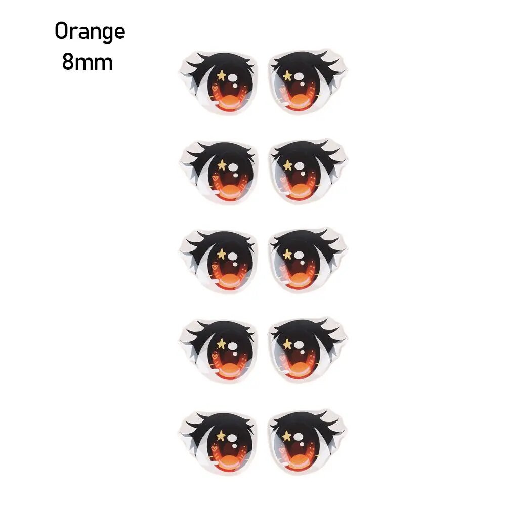 Кристалл наклейки для глаз кукол 5 пар