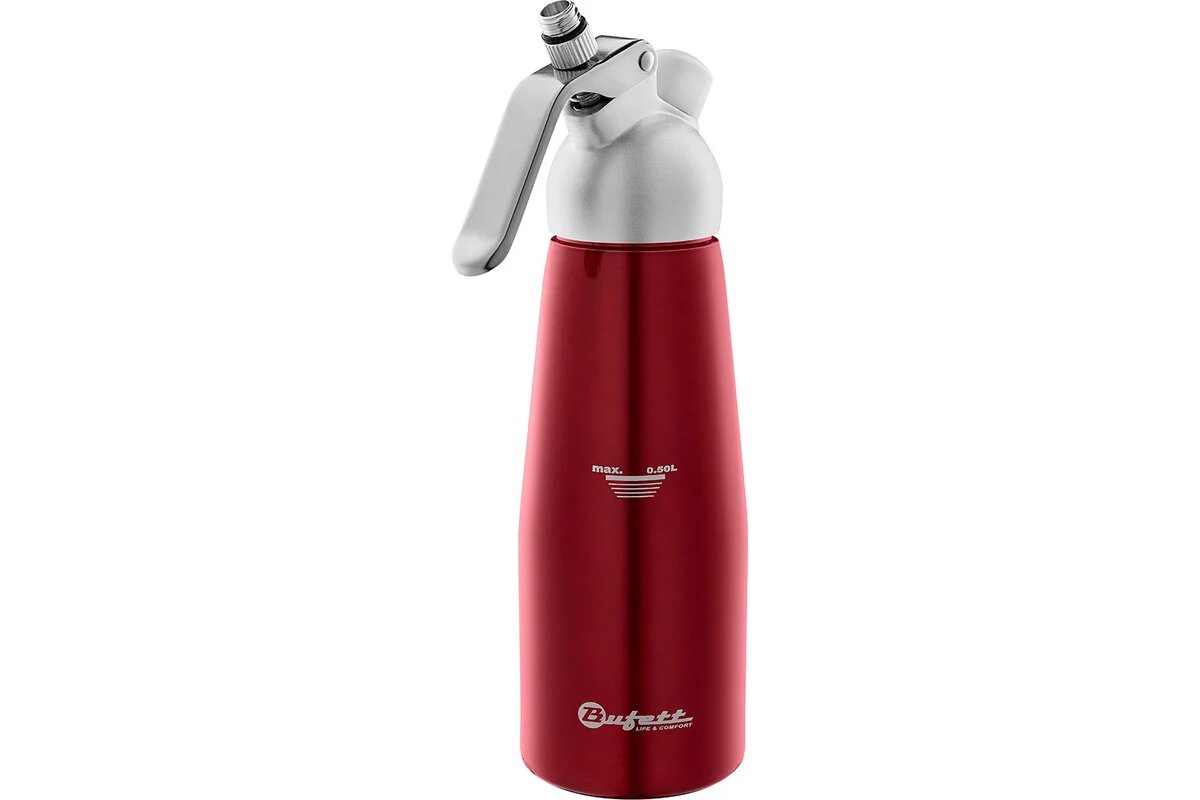 Bufett Сифон для сливок Kulinarische Produkte 0,5л, красный металлик, 640021