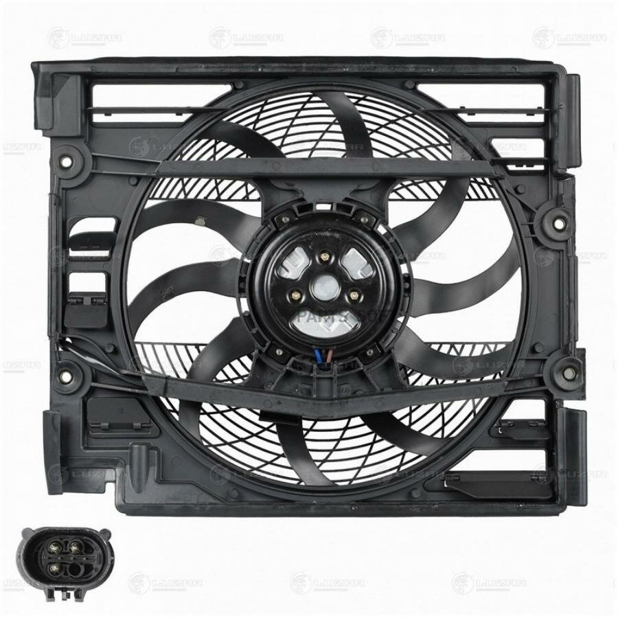 LUZAR LFAC-2639 Э/вентилятор кондиц. для а/м BMW 5 (E39) (98-) (3-x конт. с кожухом и модул. упр.) (LFAC 2639) ()