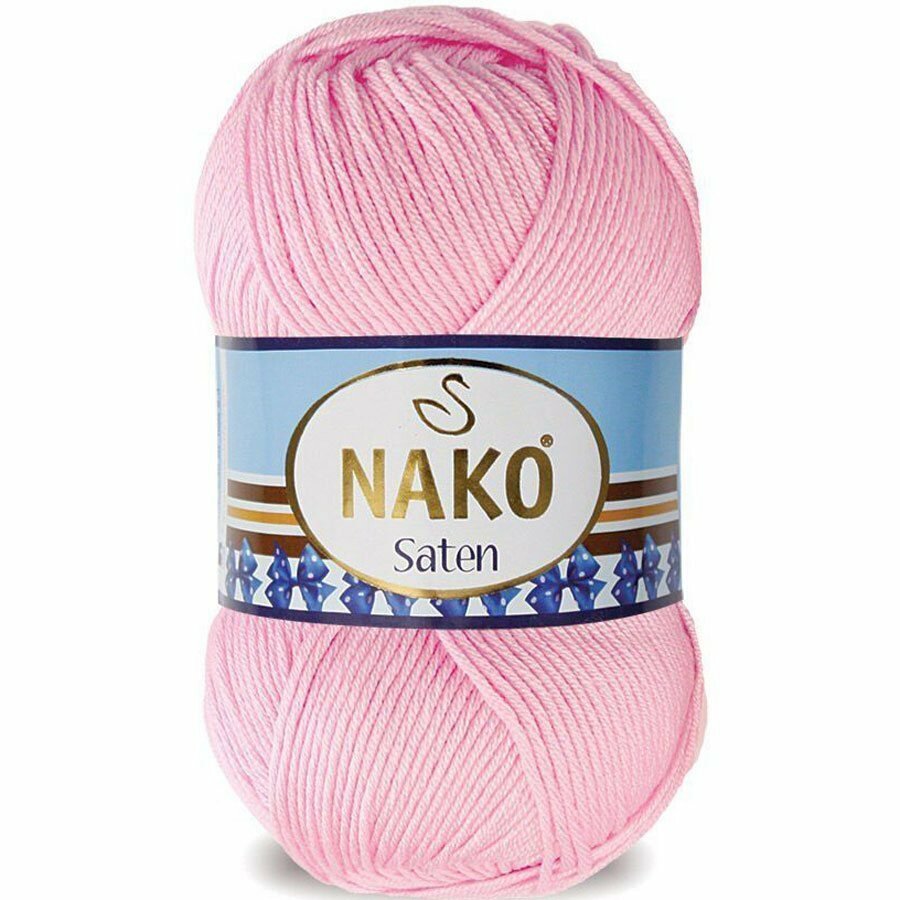 Пряжа Nako SATEN 2197 св. розовый (5 мотков)