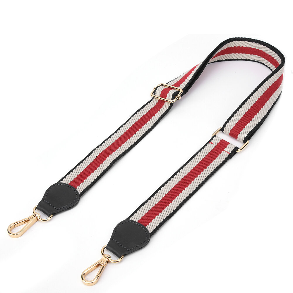 Ремешок для сумки Кожаная сумка Косая регулируемая сумка Ремень Запасная часть Ручная сумка Аксессуар «сделай сам» 3,8 смКрасный и черный