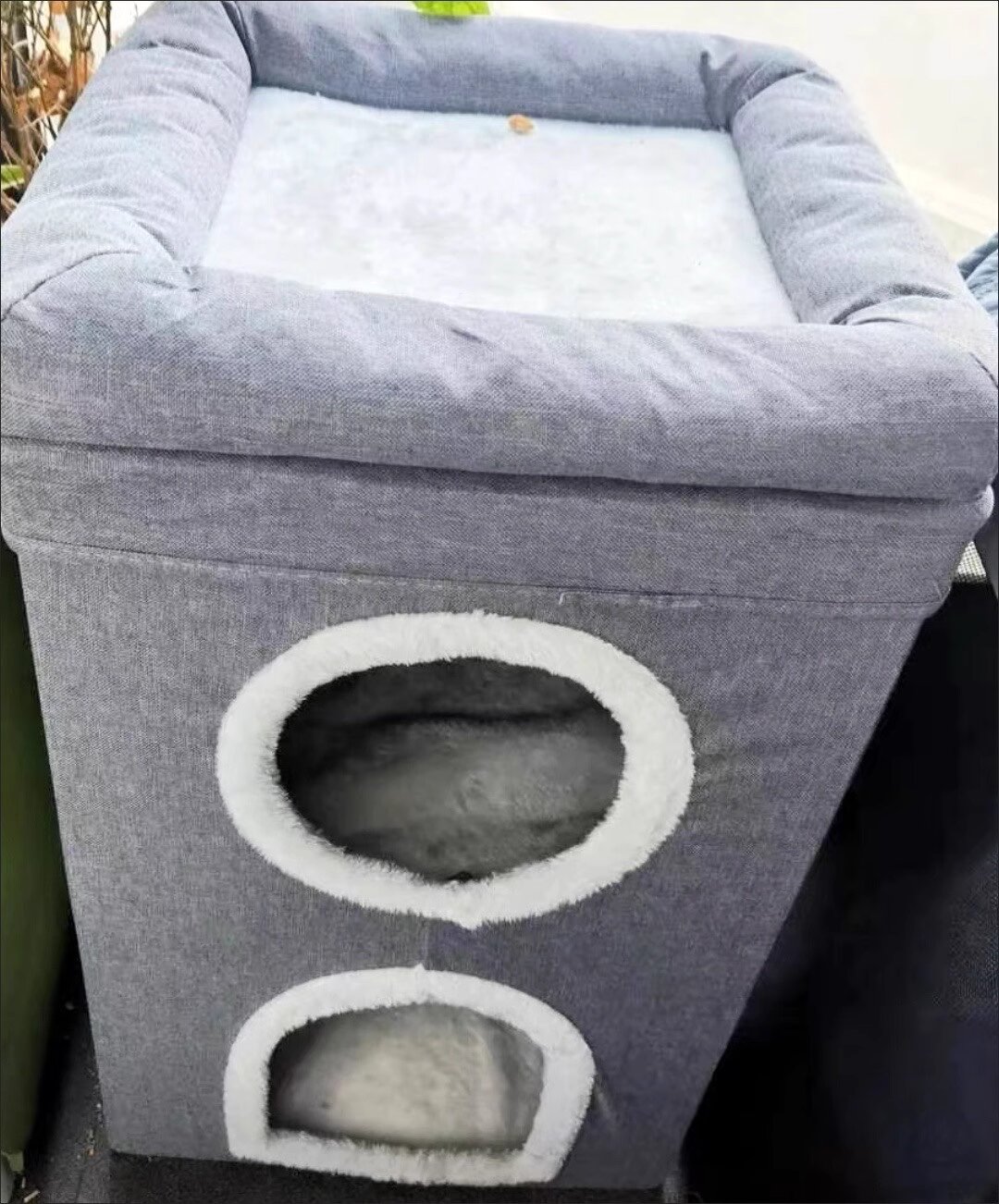 Кошачье гнездо, трехуровневое, для четырех сезонов, согревающее