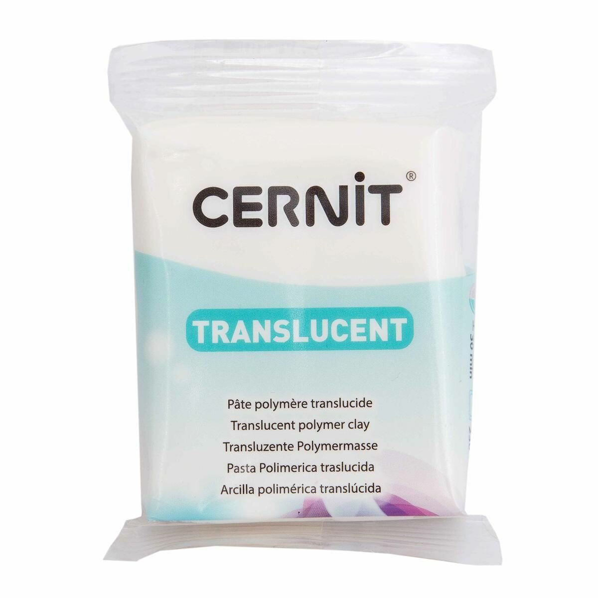 Пластика Cernit "Translucent", полимерная, запекаемая, прозрачная, цвет 005, 56 г, CE0920056