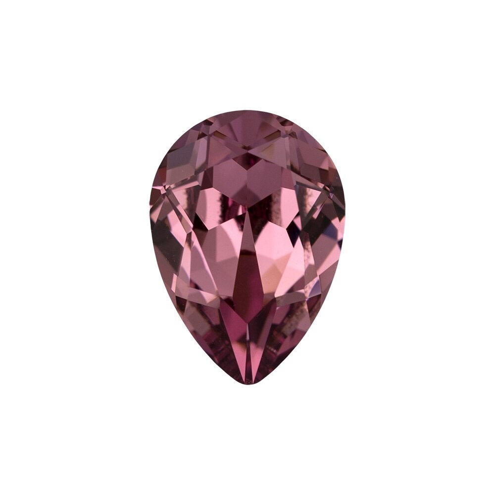 Стразы PRECIOSA цветные, 14х10 мм, стекло, 6 шт, в пакете, светлый сиреневый (435-16-301)