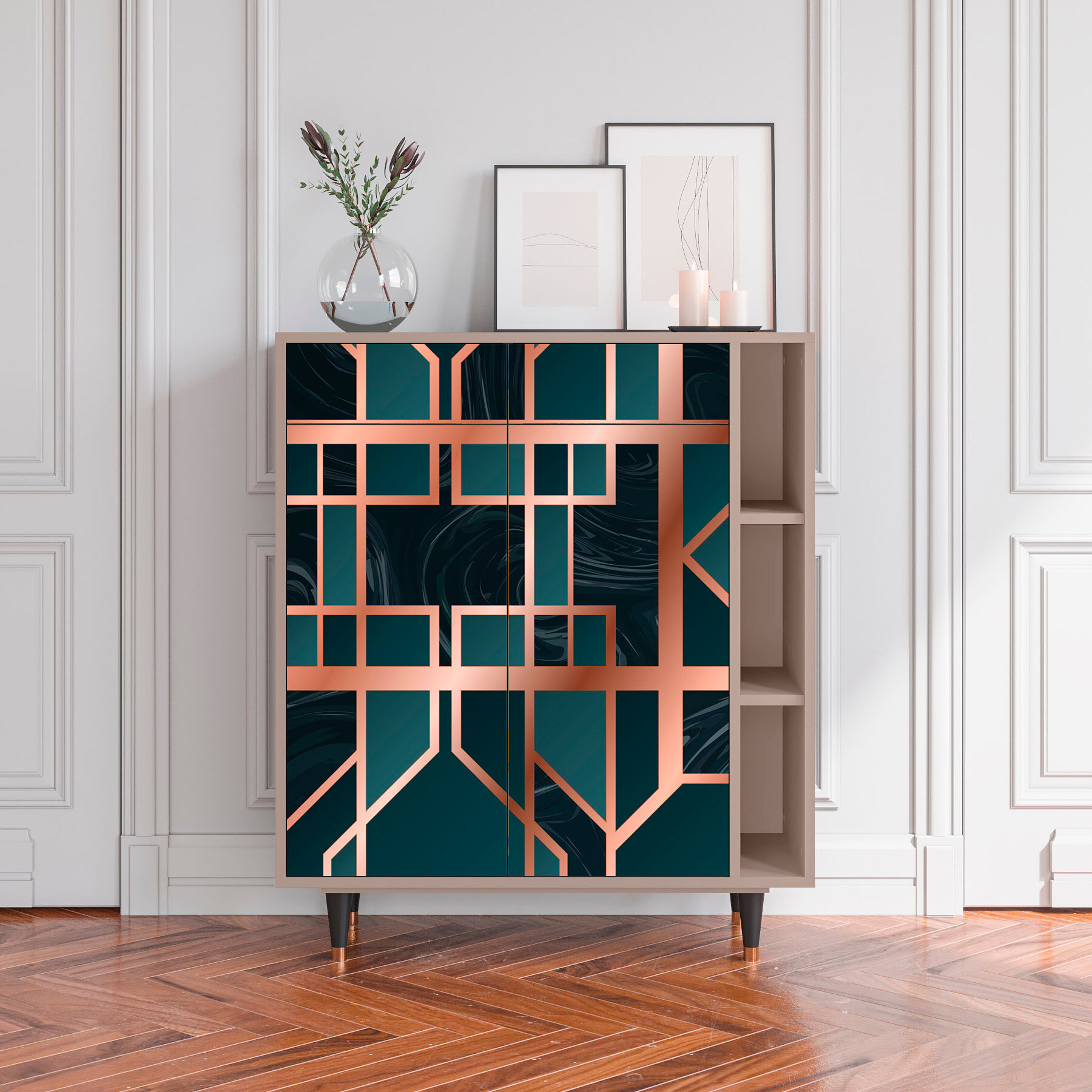 Комод - STORYZ - BS6 Emerald Metro, Размер - 94 x 110 x 41 см, Цвет корпуса - , Бежевый