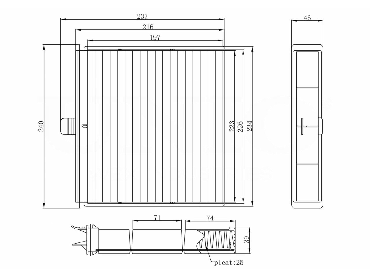 UNIO FLT-40034 (272772435R / 7701055110) фильтр салонный Renault (Рено) Scenic (Сценик) II 03-, grand Scenic (Сценик) II