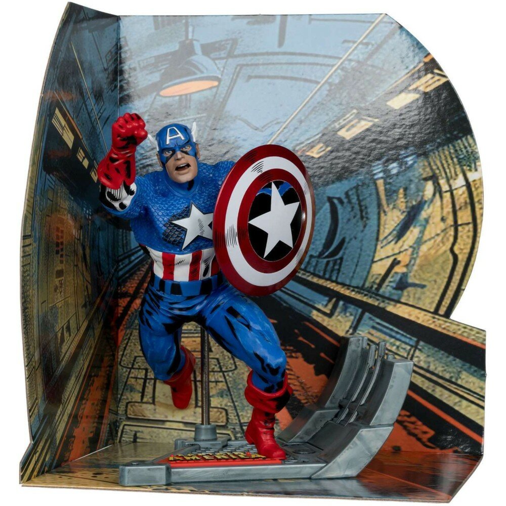 Фигурка McFarlane Marvel Comics Captain America (with Scene) (Captain America #100)