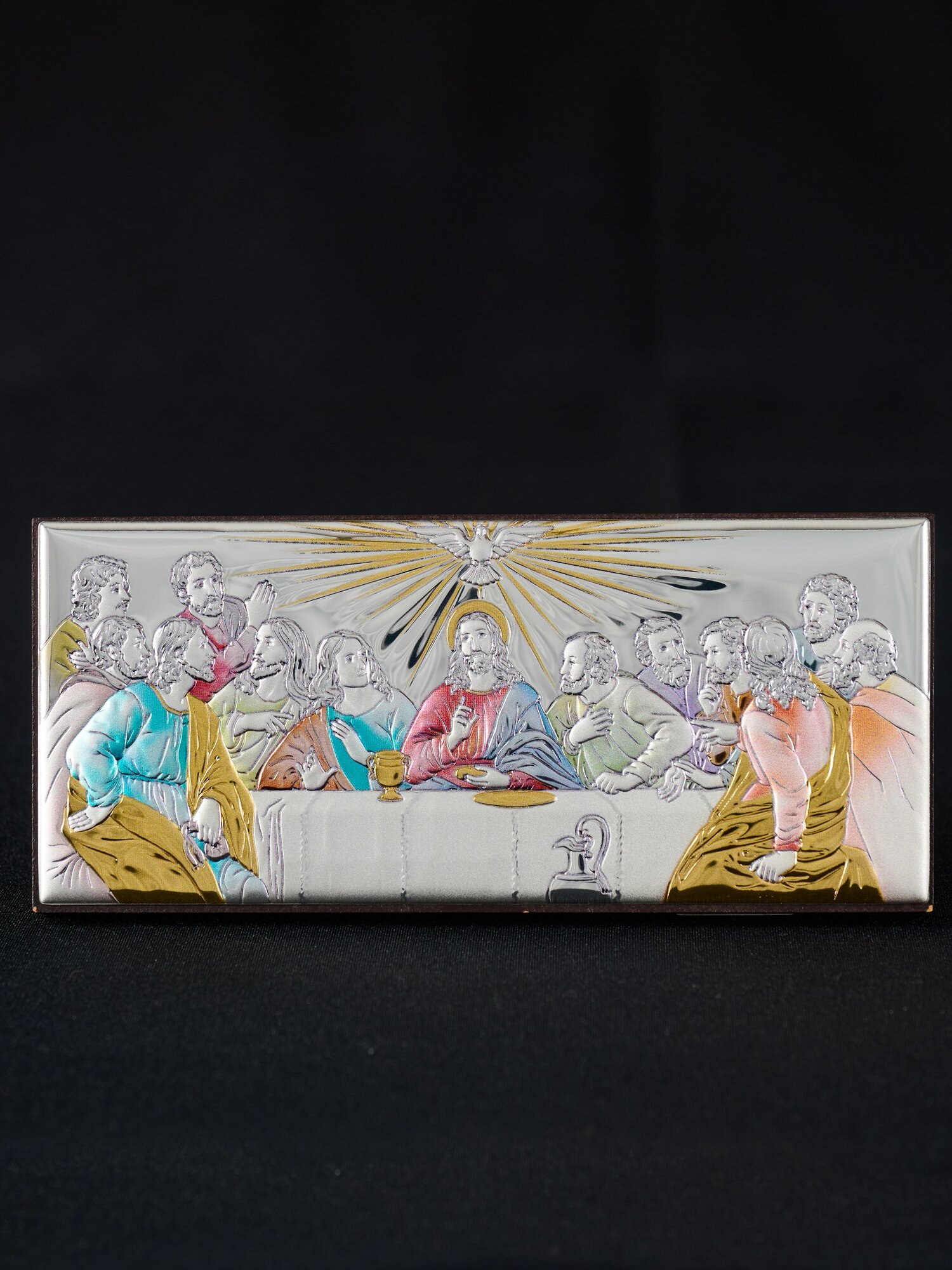 Серебряная икона Тайная Вечеря Греческая