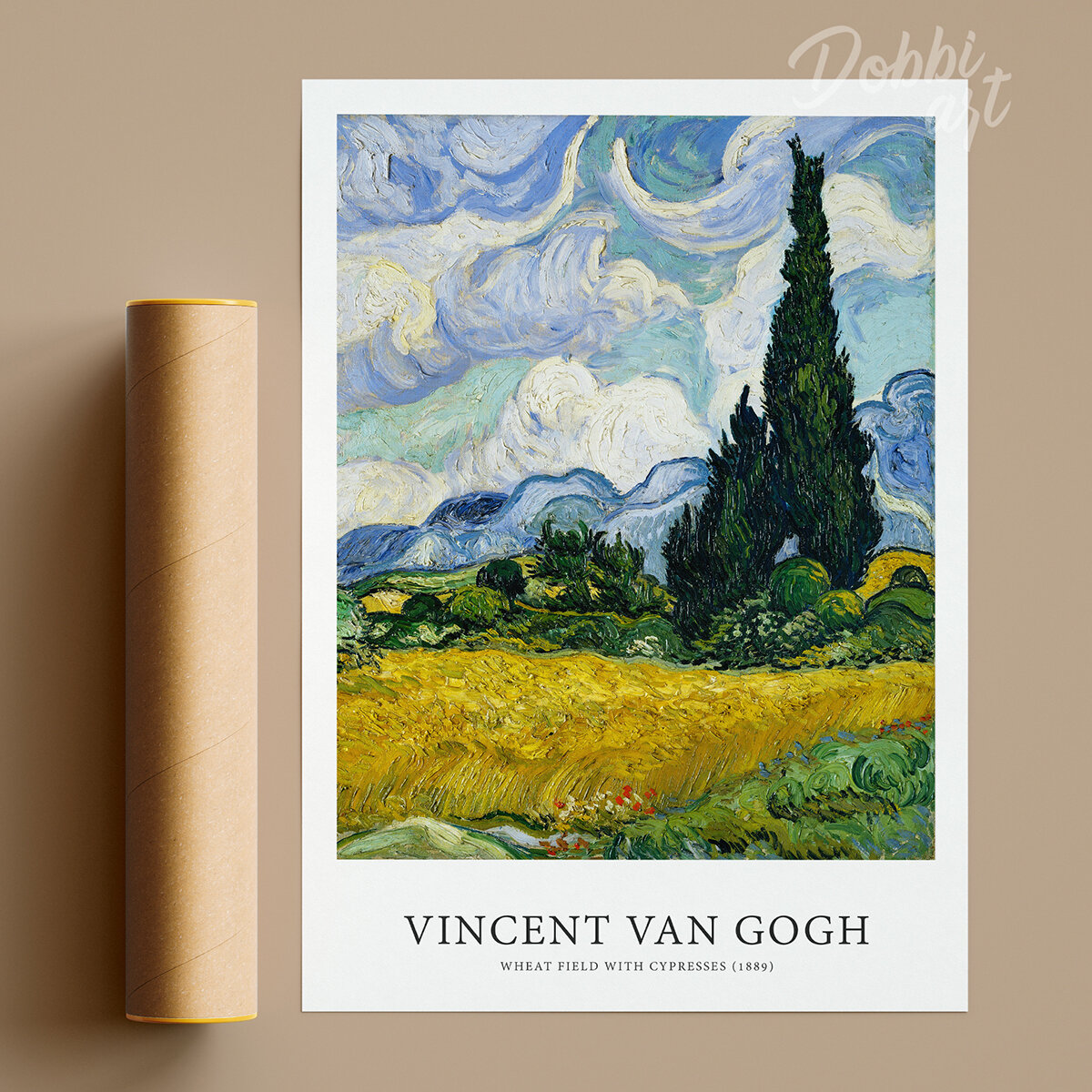 Постер Ван Гог 50х70 см без рамы/ Винтажный плакат/ Репродукция Винсент Ван Гог/ Пшеничное поле с воронами/ Стильный современный постер/ Эстетичный постер/ Абстрактный постер плакат/ Минималистичный постер для интерьера/ Декор на стену/ Постер для дома