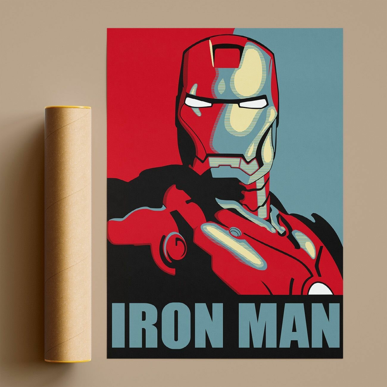 Постер Железный человек 30х40 см без рамы/ Марвел, Мстители, Тони Старк/ Плакат для интерьера, в подарок
