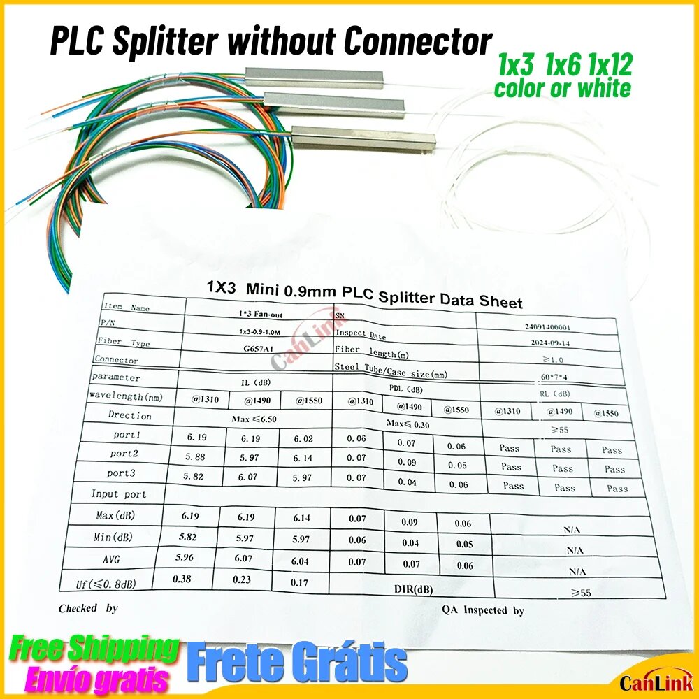 AnnLinkee Оптический разветвитель 1X3 1X6 1X12 10pcs 1X6