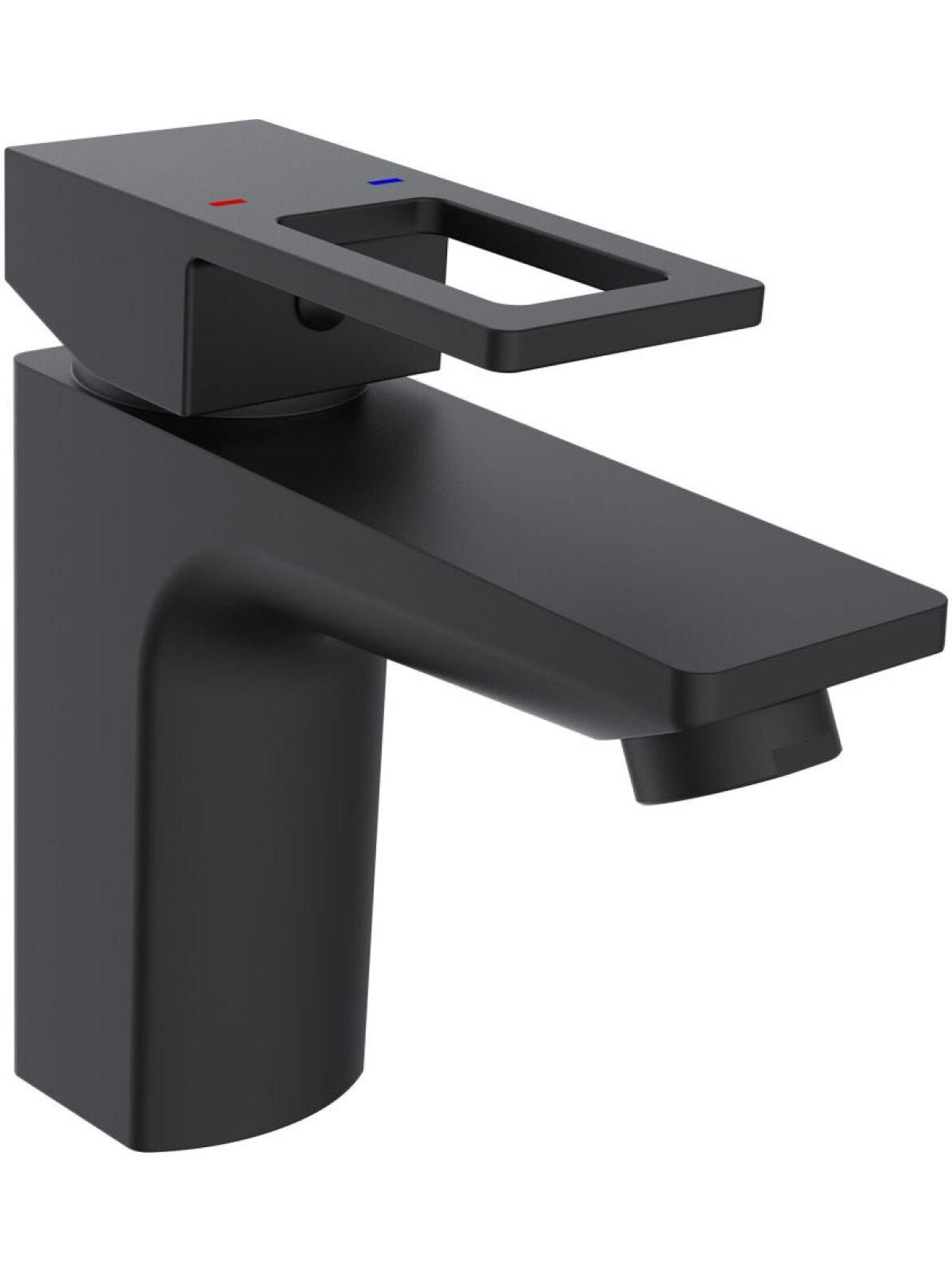 Смеситель для умывальника D35-A ECONOCE серия 810 черный с монолитным изливом (EC0811BL)