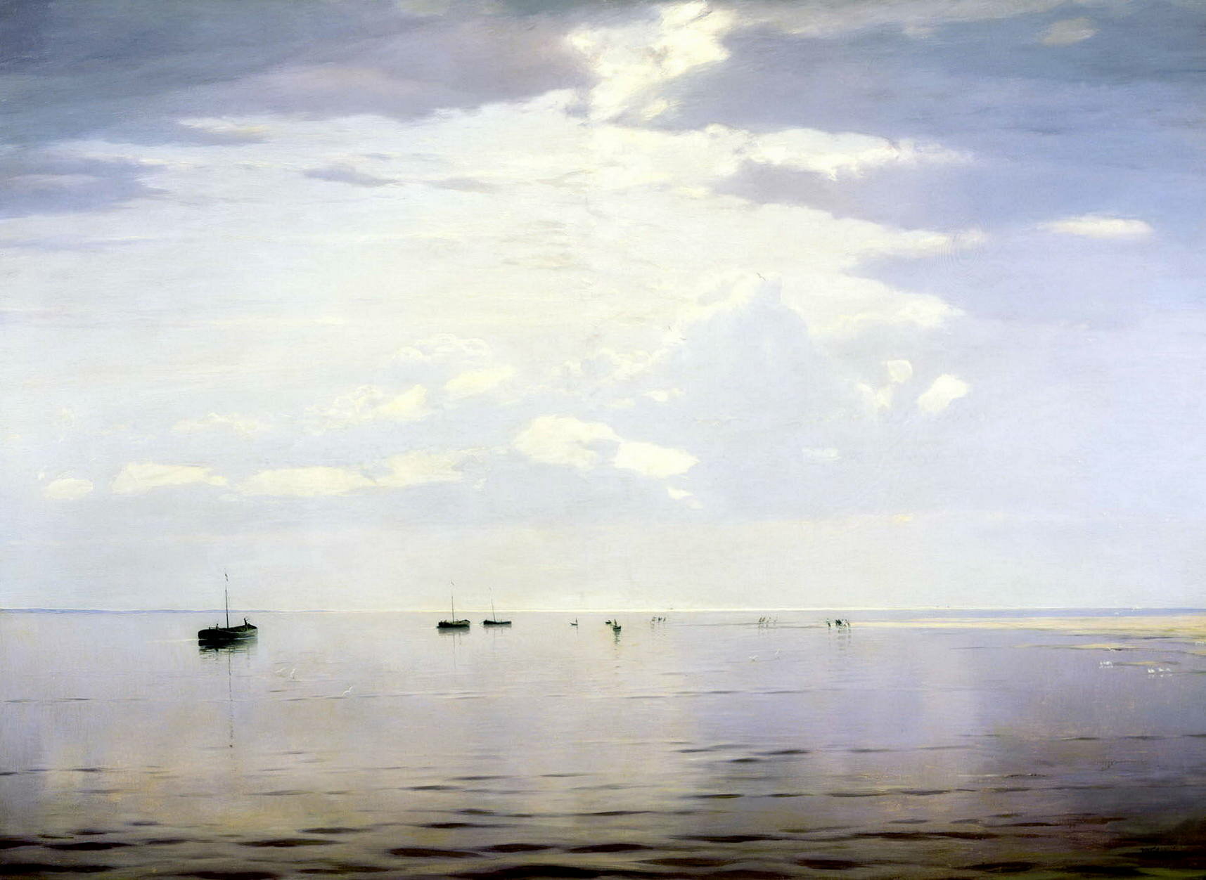 Русский пейзаж. Картина Дубовского Николая На Волге 60х44 см