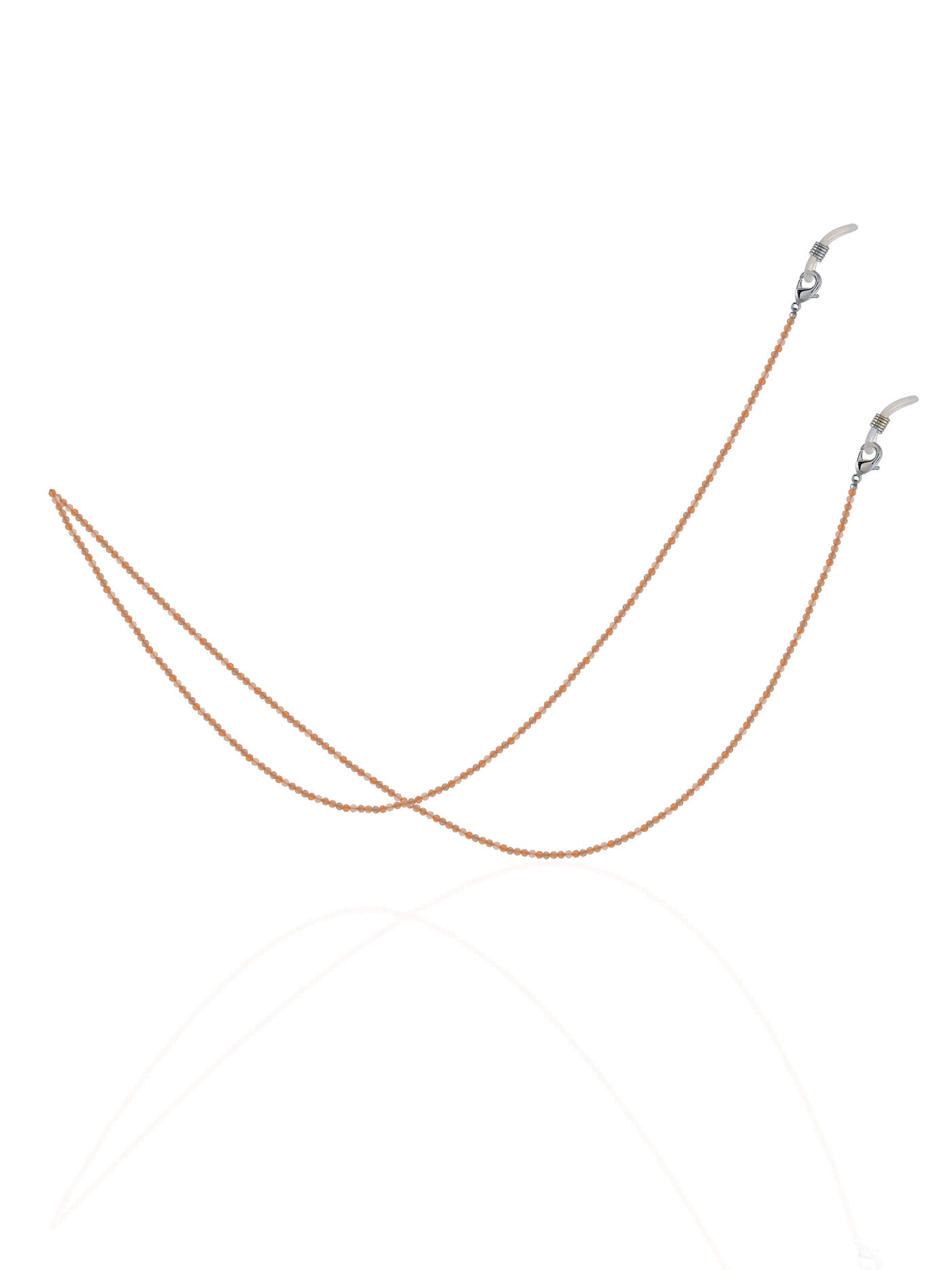 Стильная цепочка для очков с натуральным солнечным камнем