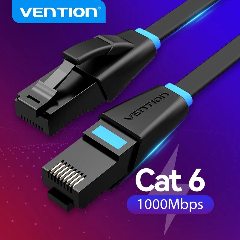 Vention Cat6 Flat Ethernet кабель, 5m, Flat Cable — фото 1