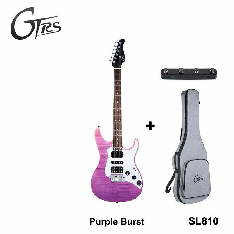 GTRS SL810 Комплект электрогитары Smart со стереовыходом, системой эффектов, звукоснимателями HSH, циклической драм-машиной, 12-часовым сроком службы батареи