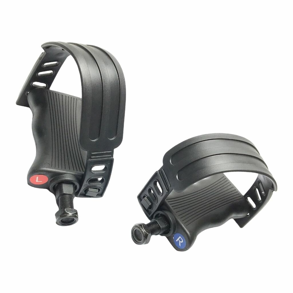 Пластиковые тренировочные педали для велотренажеров с регулируемым ремнем и противоскользящим дизайном