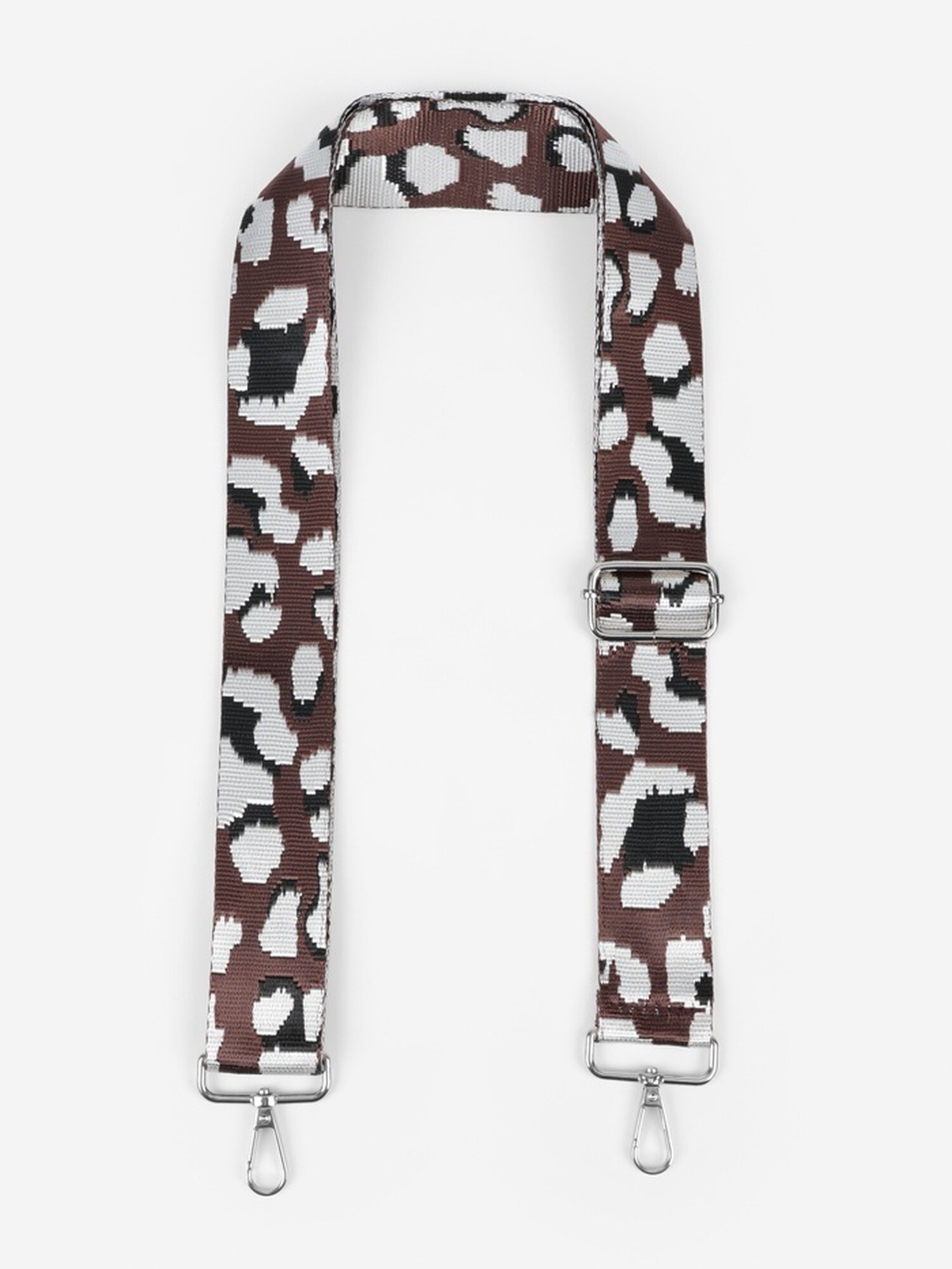 Ручка для сумки «Орнамент леопард», стропа, с карабинами, 139 ± 3 × 3,8 см, цвет молочный