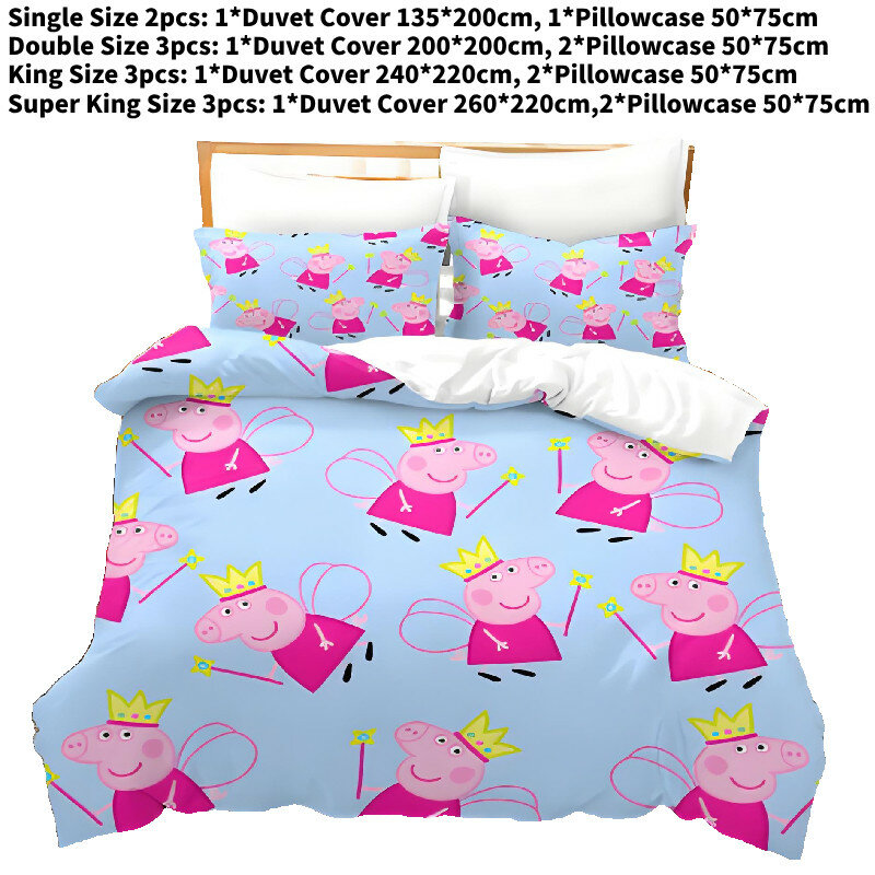 Bedding set with microfiber fabric for childrens room and comfort 260x220cm