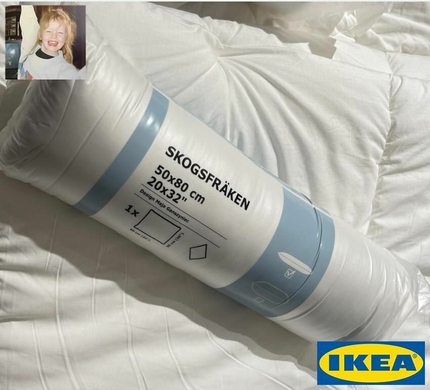 IKEA Xigufa подушка подушка для одного человека Lesser хлопок 50 * 80CM белый