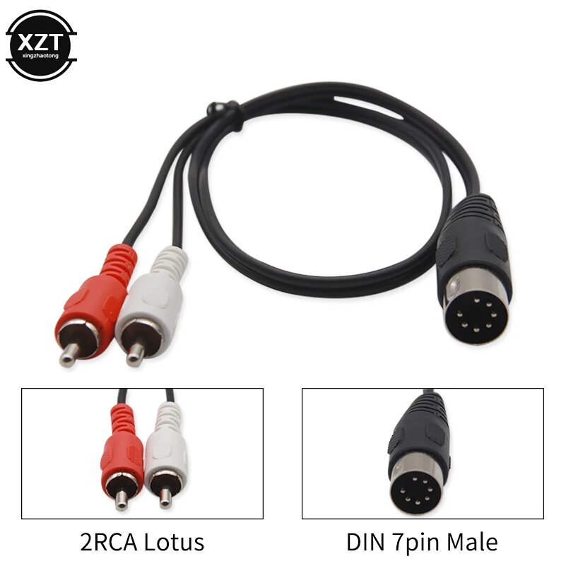 Кабель DIN 7-pin male на 2 RCA male, 1,5 м WYMECT