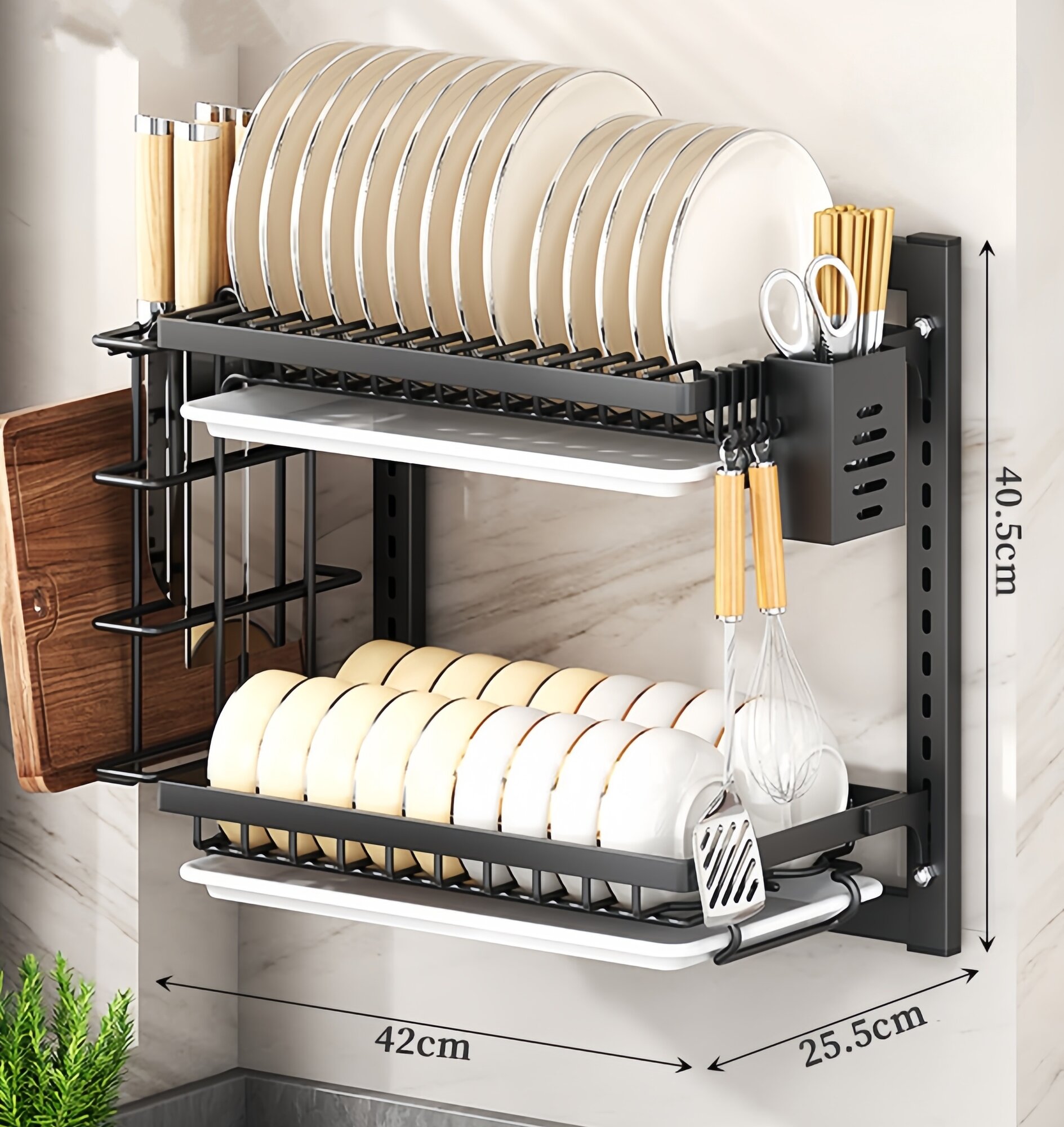 Полка настенная，полка，полка для кухни，полка на кухню настенная，Два слоя