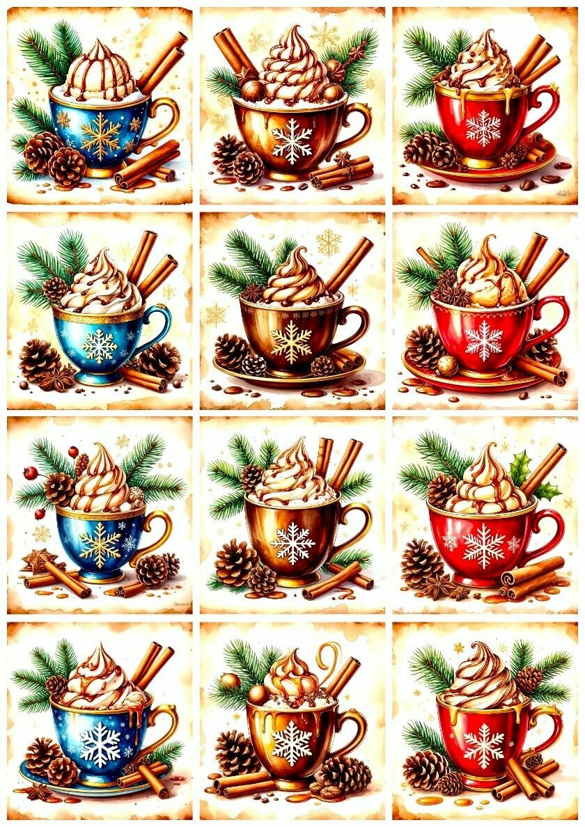 Водорастворимая картинка для мыла "Чашка" А4