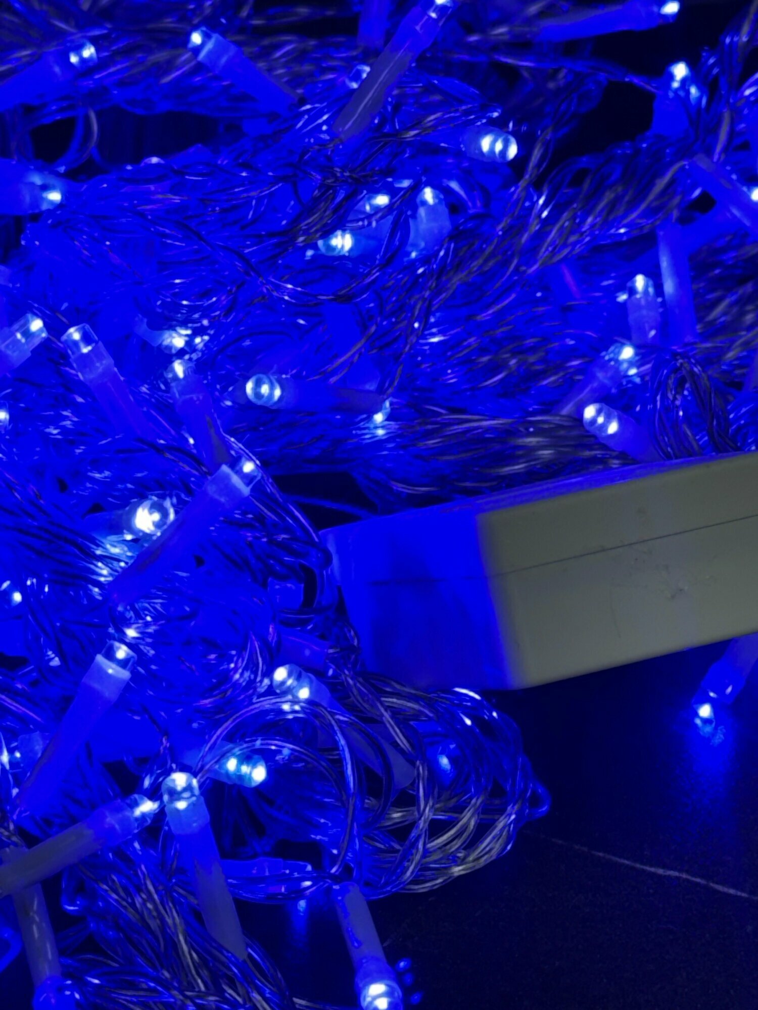 Гирлянда штора 3х2 метра синяя