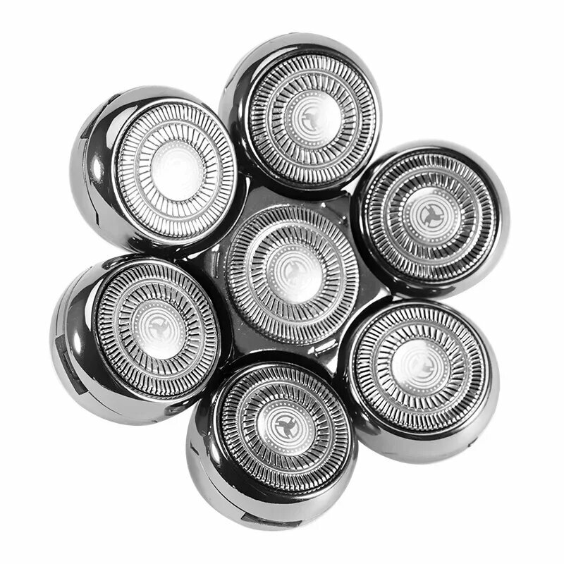 Сменная бритвенная головка YUGESA 7 лезвий для электробритвы, Светло-серый