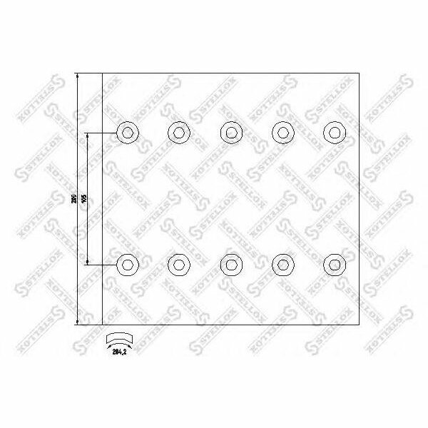 Накладки тормозные барабанные к-т тормоза для автомобиля, STELLOX 85-00969-SX (1 шт.)