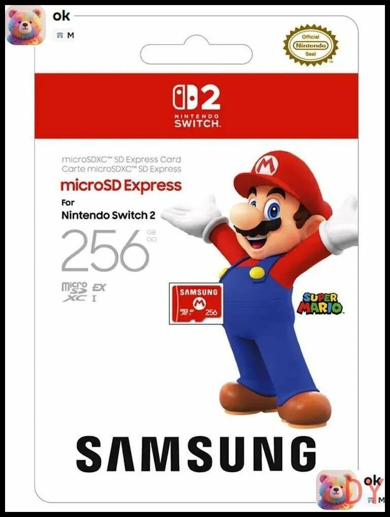 Эксклюзивная карта памяти Samsung microSD Express 256GB для Nintendo Switch 2
